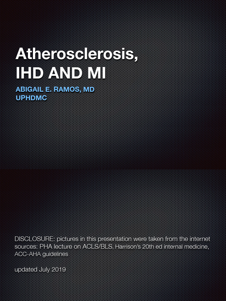 Atherosclerosis, Ihd, Mi-3 | PDF | Myocardial Infarction | Atherosclerosis