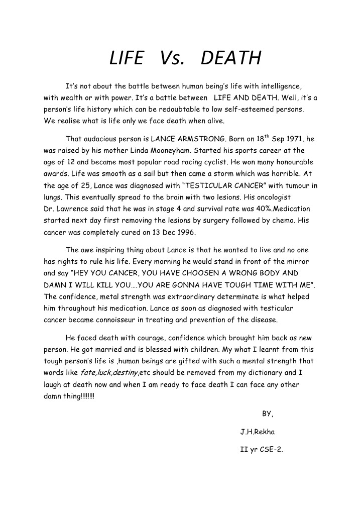 LIFE Vs Death | PDF