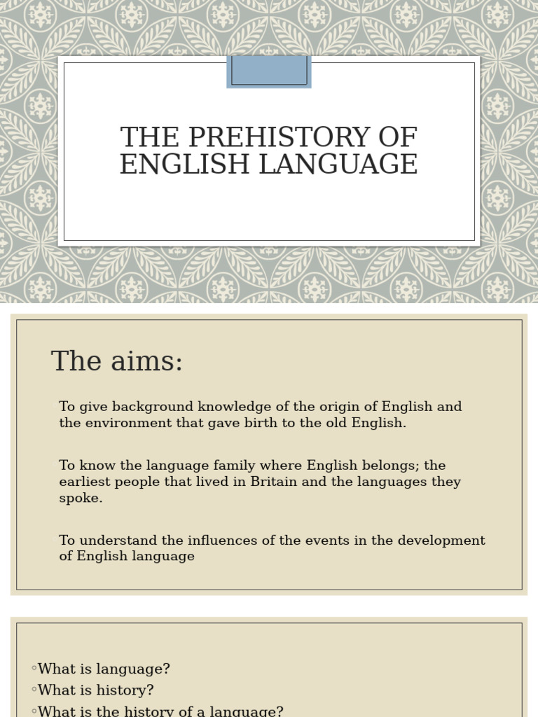 The Prehistory of English Language PPT 2 | PDF | Celts | English Language