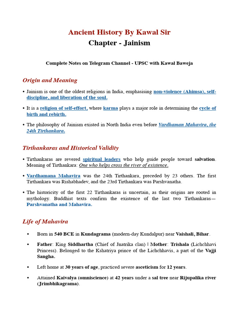 Lecture 8 - Jainism | PDF | Indian Religions | Indian Philosophy