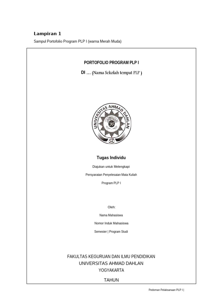 Format Laporan PLP | PDF