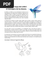 La Leyenda Del Colibrí Maya | PDF | Historia