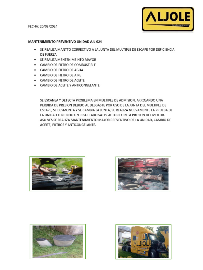 Mantenimiento 024 | PDF