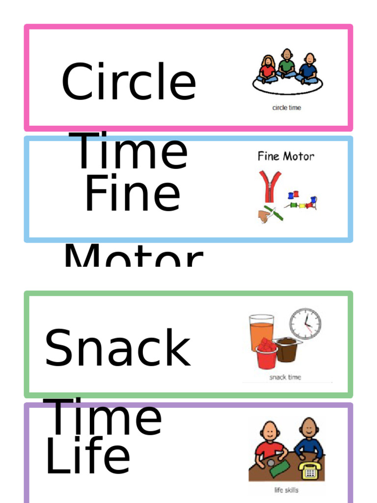 Visual Timetable PECS | PDF