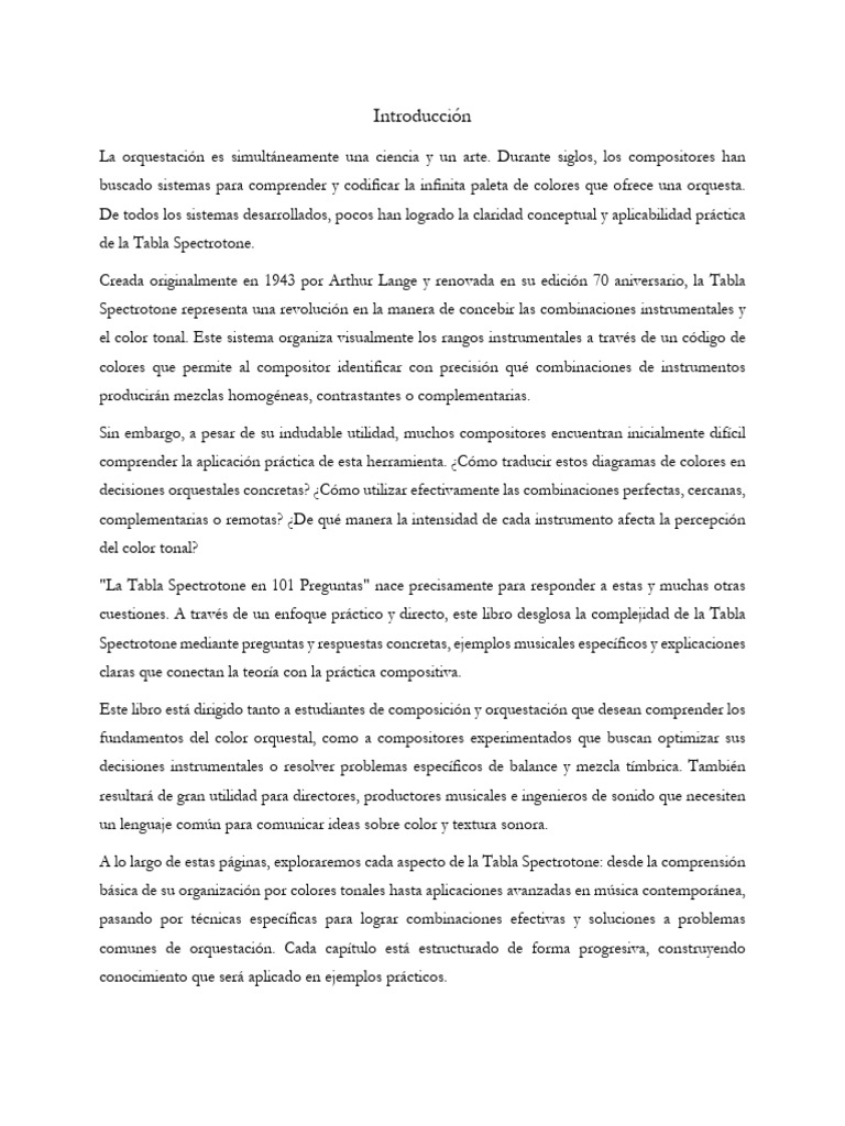 La Spectrote Chart en 101 Preguntas | PDF | Instrumentos musicales | Color