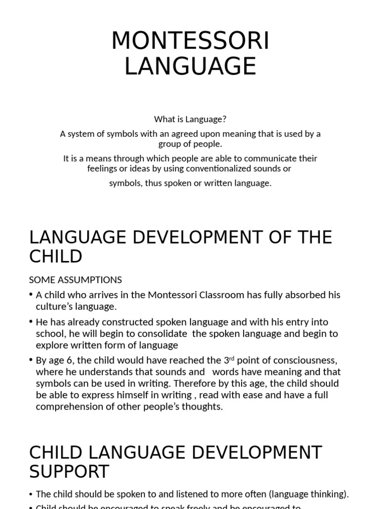 Montessori Language Development Guide | PDF | Adjective | Adverb
