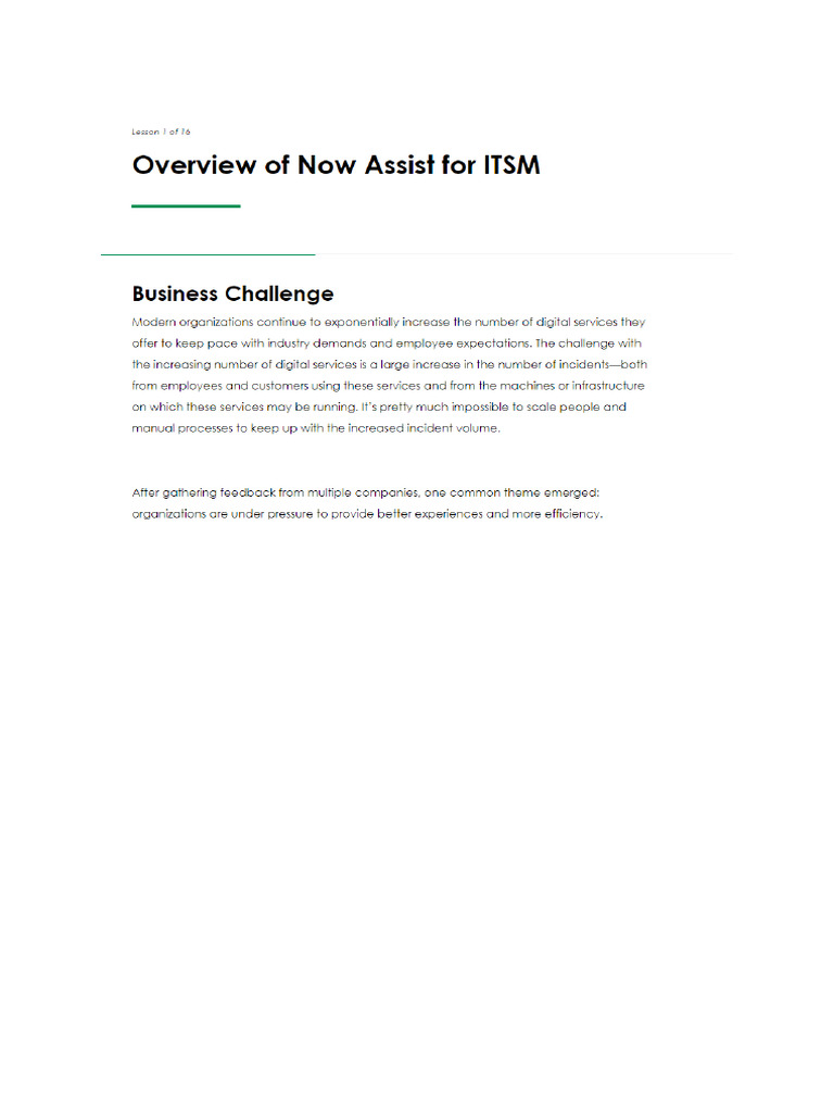 ITSM NowAssist | PDF