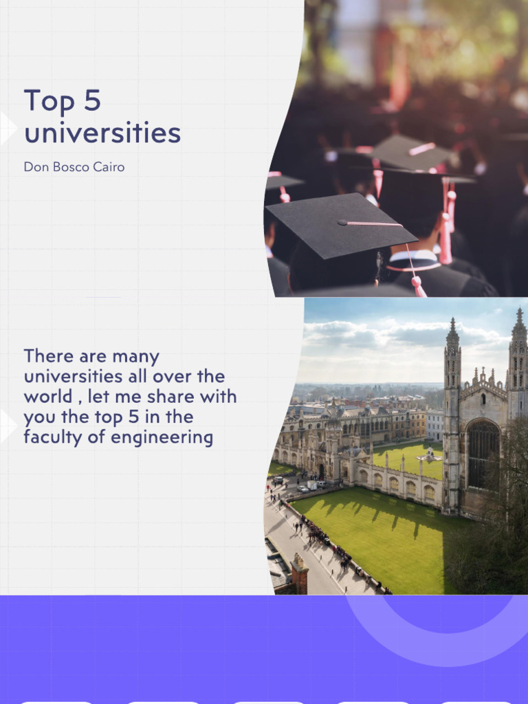 Top 5 Universities | PDF