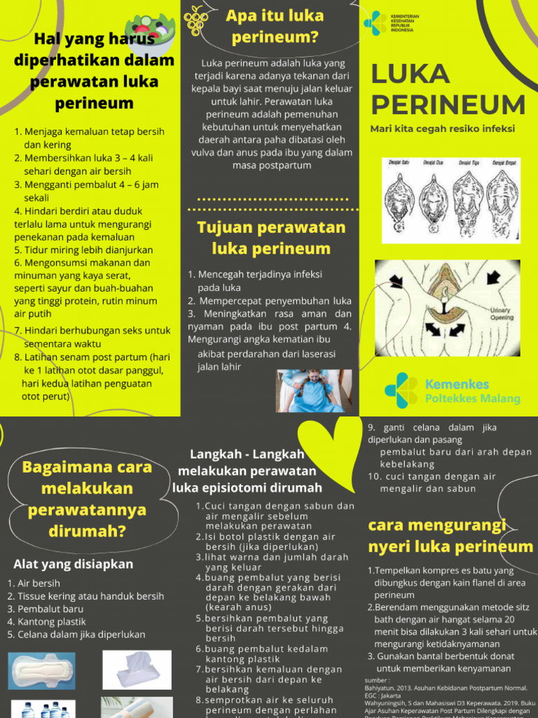 Leaflet Perawatan Luka Perineum Tiara Anisa Putri | PDF