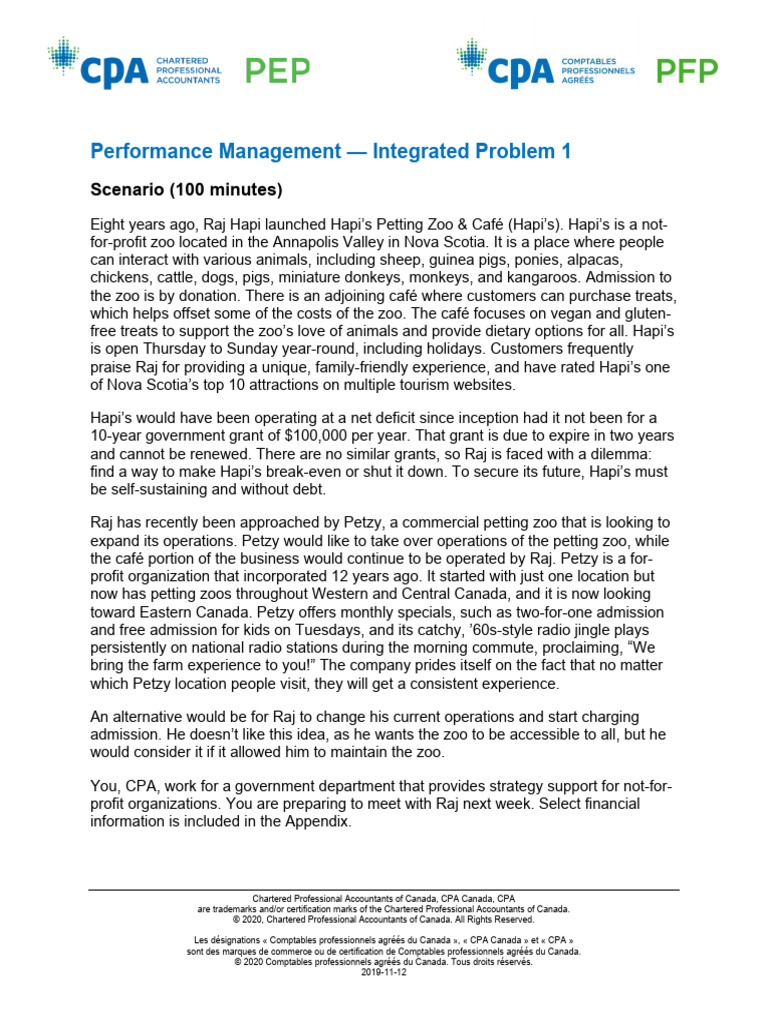 PEM2001E_IP01_Problem | PDF | Zoo | Expense