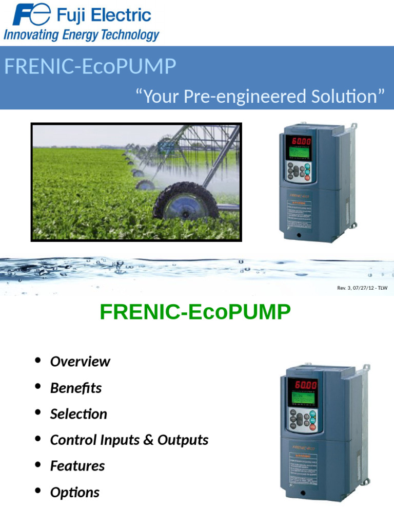 FRENIC-EcoPUMP Overview and Benefits | PDF | Mains Electricity | Feedback