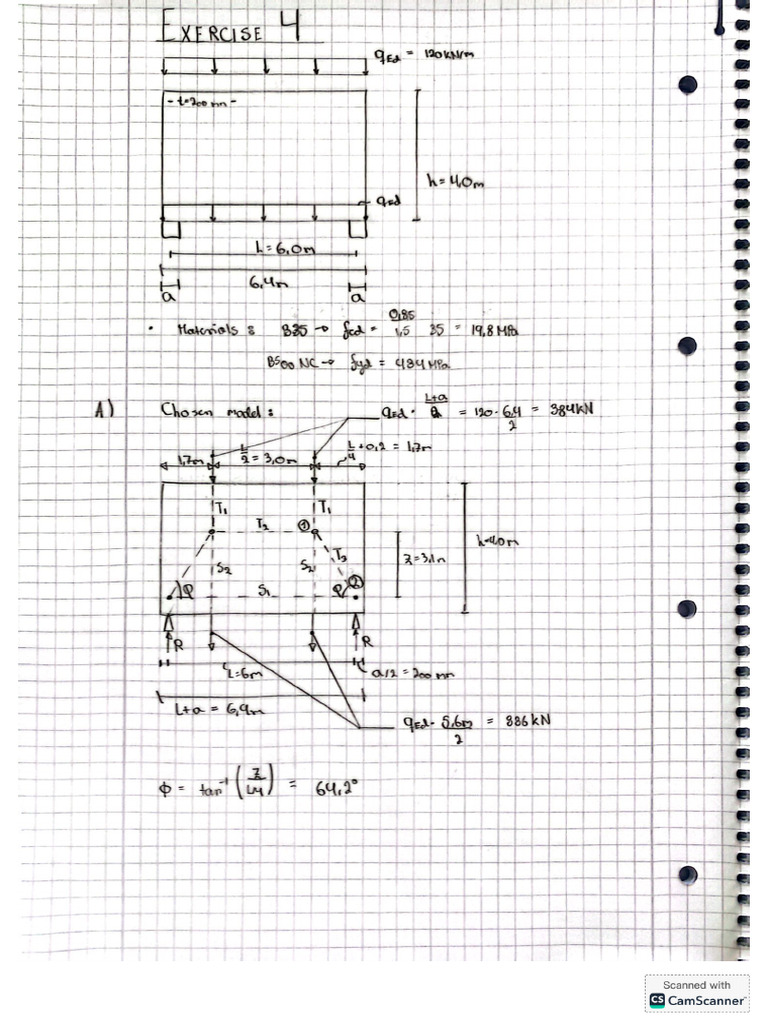 TKT4222 Betongkonstruksjoner 3: Exercise-4 | PDF