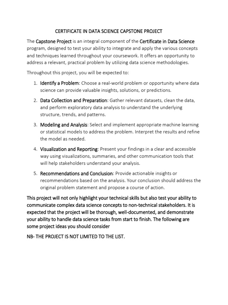 Certificate in Data Science Capstone Project | PDF | Data Science ...