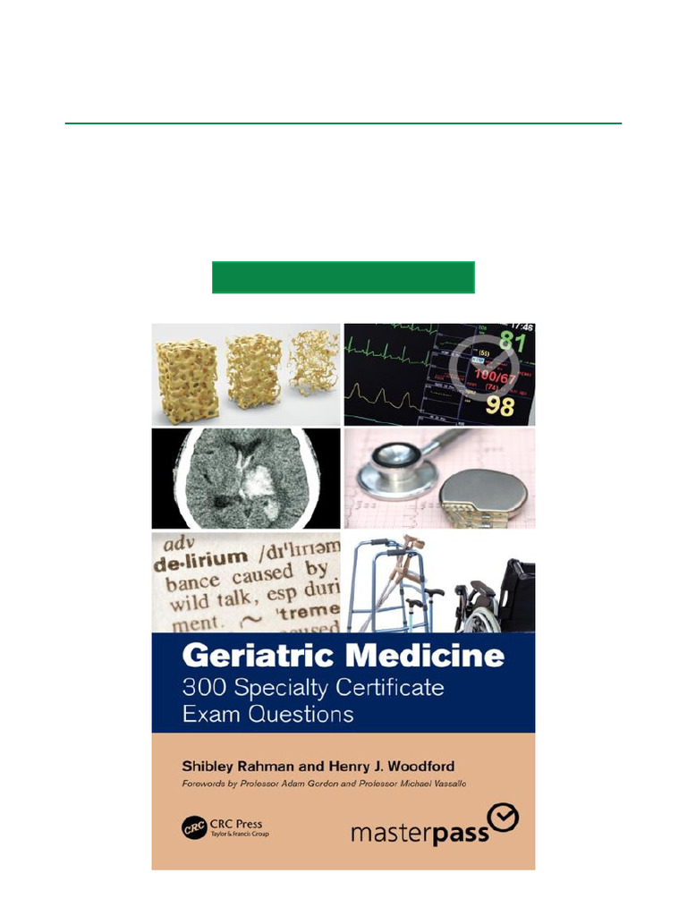 Geriatric Medicine Exam Question Bank | PDF | Geriatrics | Curriculum