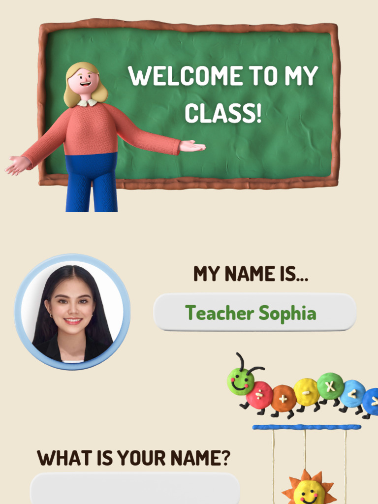 Colorful 3D Meet The Teacher Presentation PDF | PDF