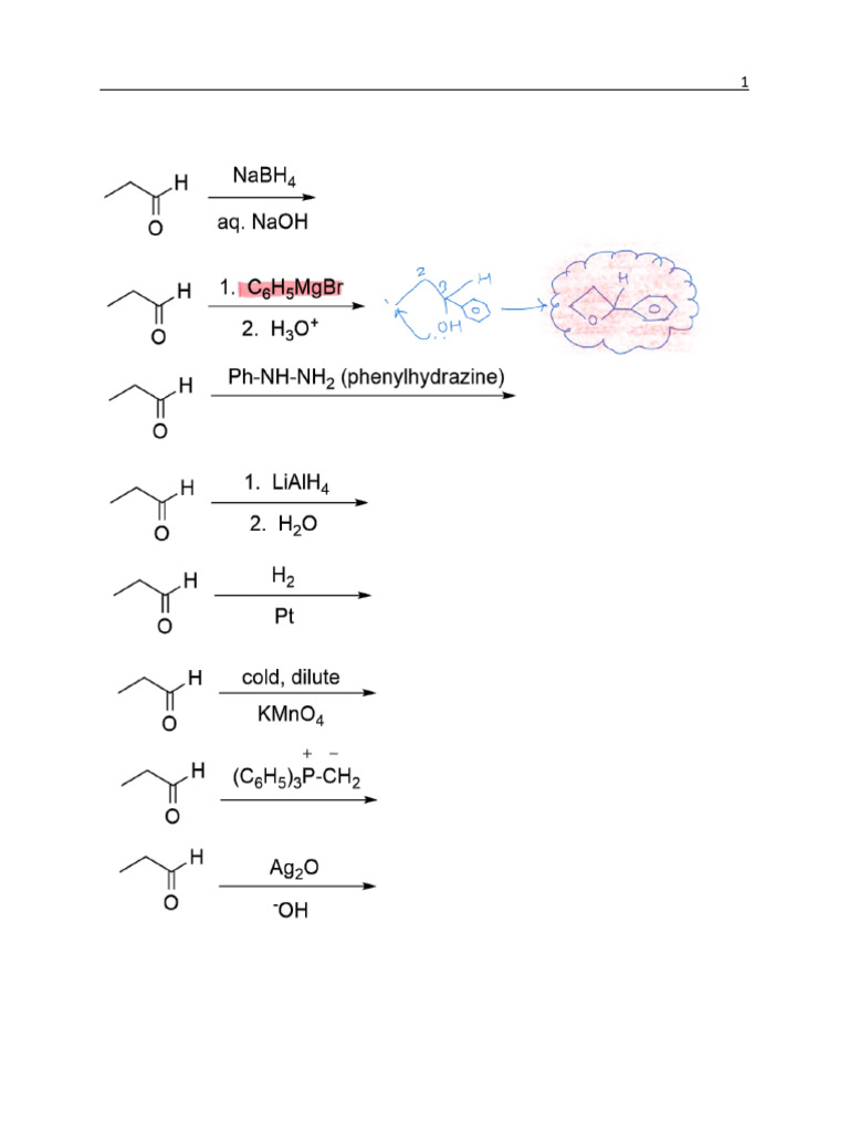 Aldehydes and Ketones Worksheet | PDF