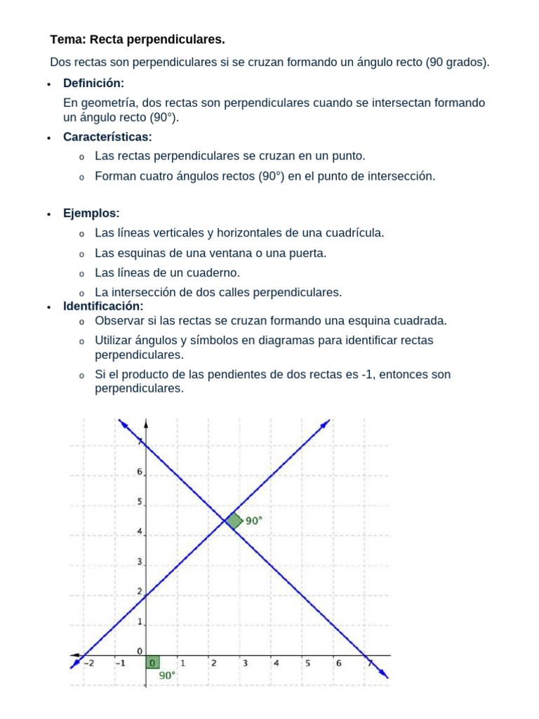 Rectas Perpendiculares en Geometría | PDF
