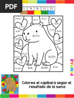 Actividades Matemáticas con Capibaras | PDF
