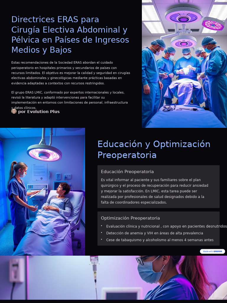 Directrices ERAS para Cirugía Electiva Abdominal y Pélvica en Países de ...