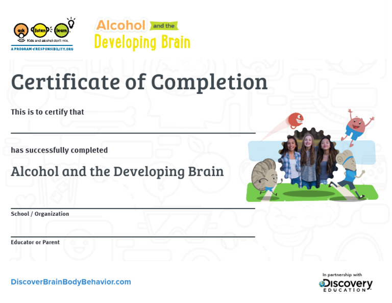 The Developing Brain Digital Exploration - Static - Media - Certificate ...