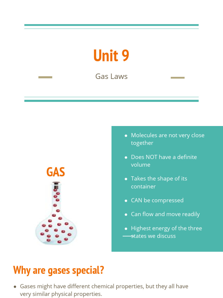 Unit 9 Gas Laws | PDF | Gases | Pressure
