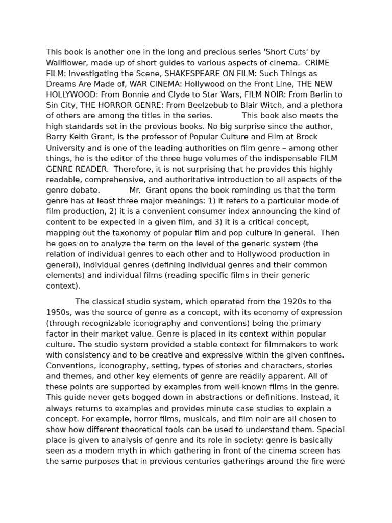 Understanding Film Genre Iconography | PDF | Genre