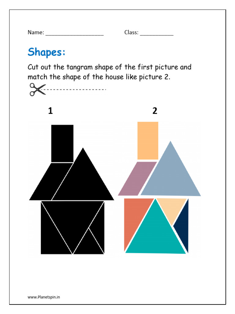 Tangram Puzzles Worksheet | PDF