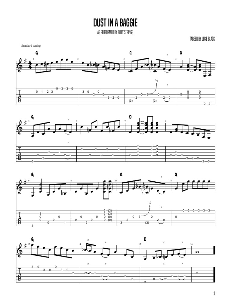 Dust In A Baggie Guitar Tab | PDF | Pitch (Music)