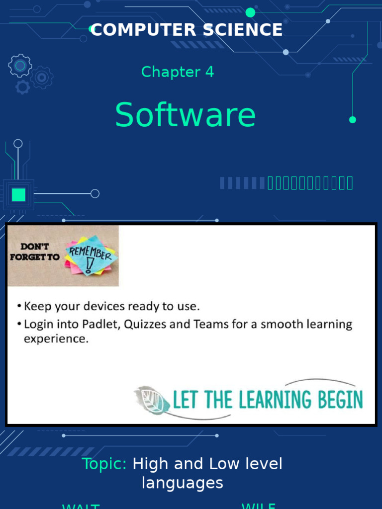 Yr10_CS_23-24_T1_W5_L1_High Level and Low level | PDF | Computer Program | Programming