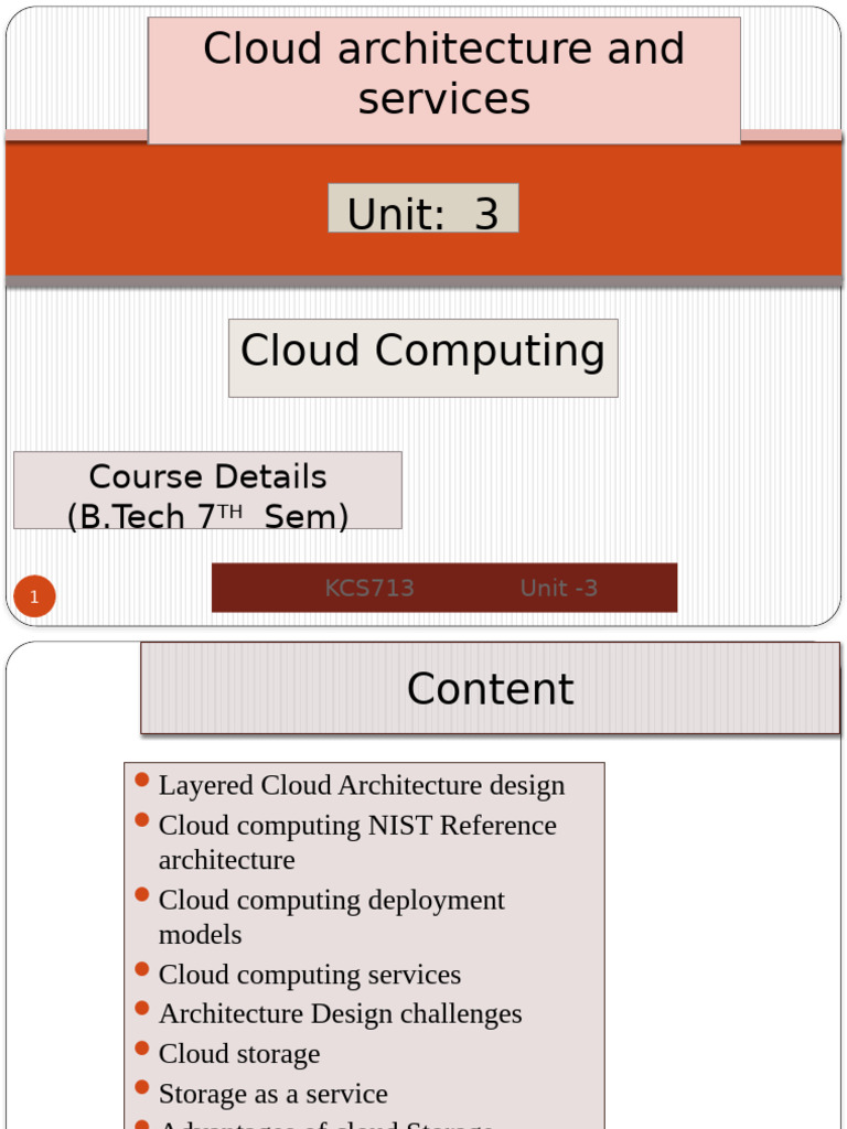 Cloud Computing UNIT-3 7th Sem | PDF | Cloud Computing | Software As A Service