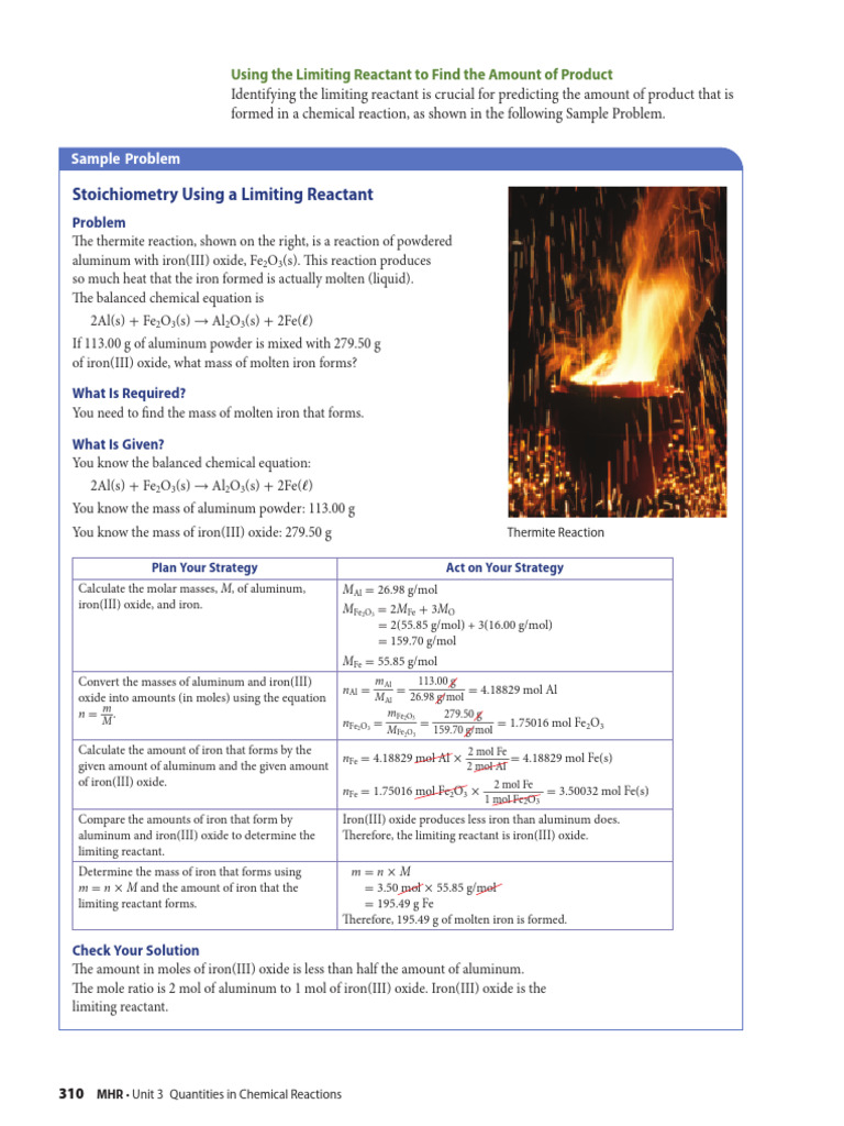 Practice - Limiting Reactant | PDF | Mole (Unit) | Iron
