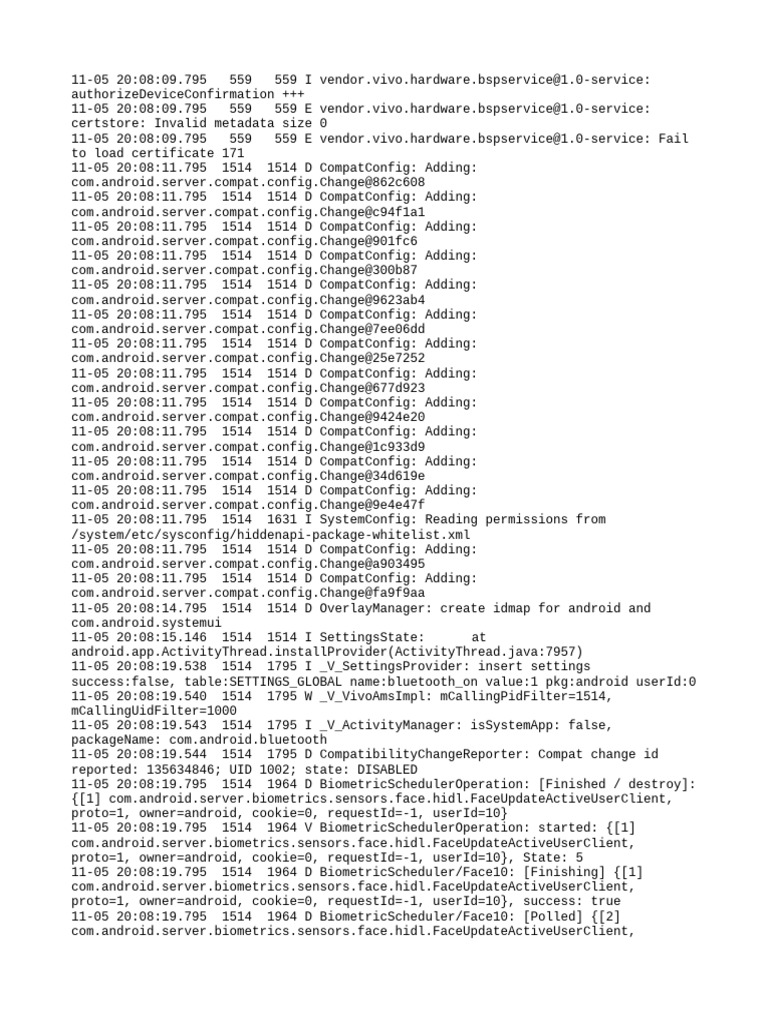 Log | PDF | Operating System Technology | Mobile Software