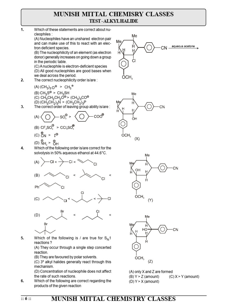 ALKYL HALIDE-1-FINAL | PDF | Chemical Reactions | Organic Chemistry