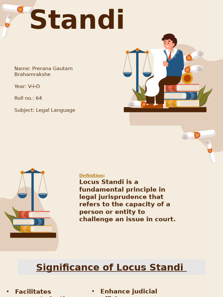 Locus Standi Prerna | PDF | Standing (Law) | Separation Of Powers