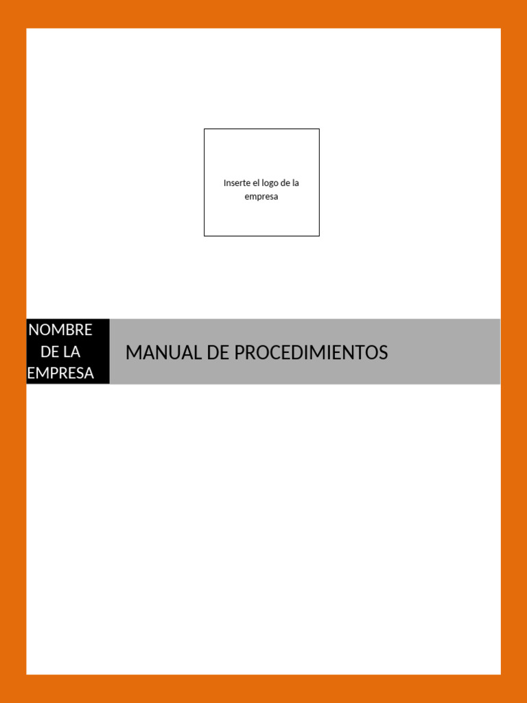 Plantilla Manual de Procedimientos | PDF | Informática