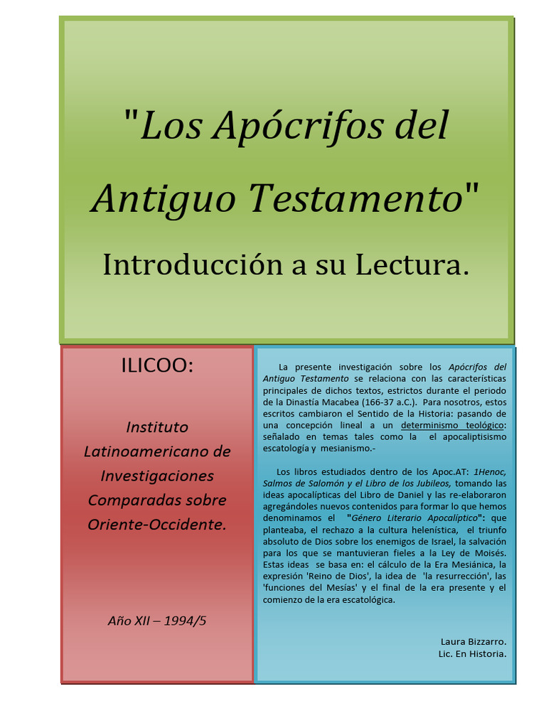 Características de los Apócrifos Bíblicos | PDF | Fariseos | Periodo ...