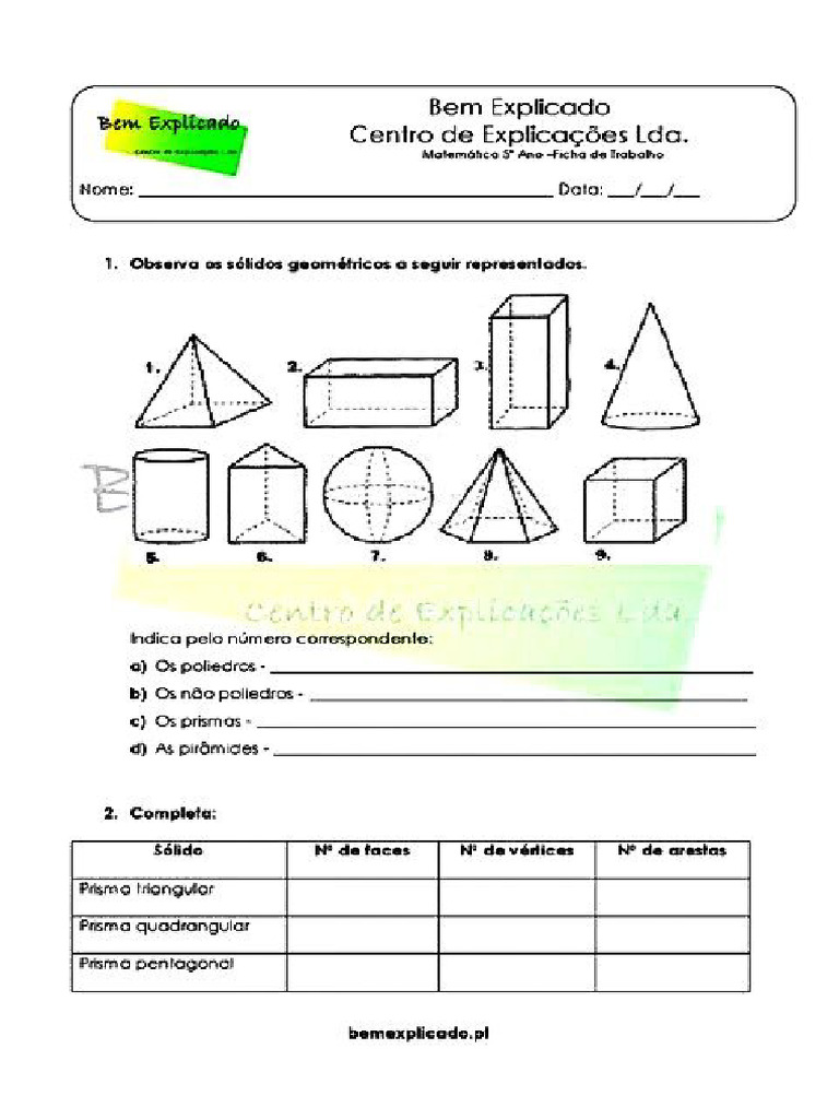 Sólidos Geométricos | PDF