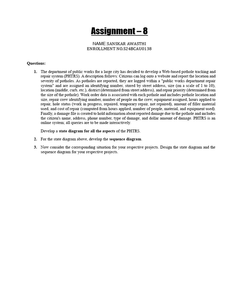 Assignment 8 SDLC | PDF