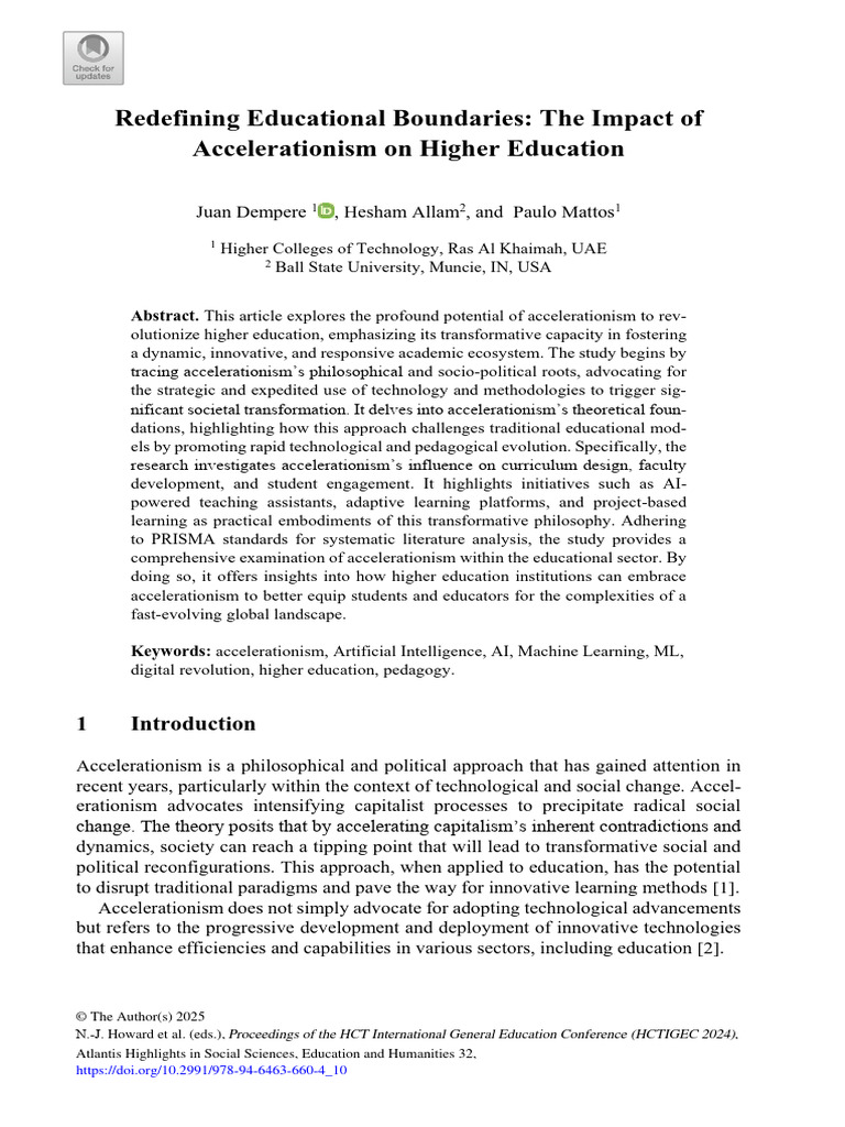 Accelerationism Impact HE | PDF | Sustainability | Innovation