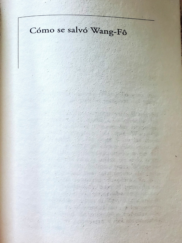 Como Se Salvo Wang Fo | PDF