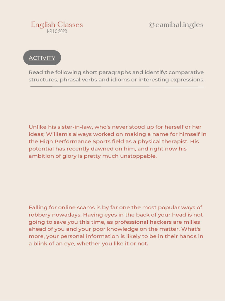 ACTIVITY - 4 paragraphs | PDF