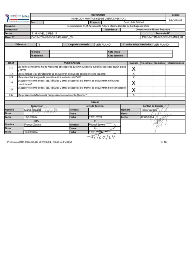 Protocolos DRE 2024-06-28 | PDF | Santiago | Bomba