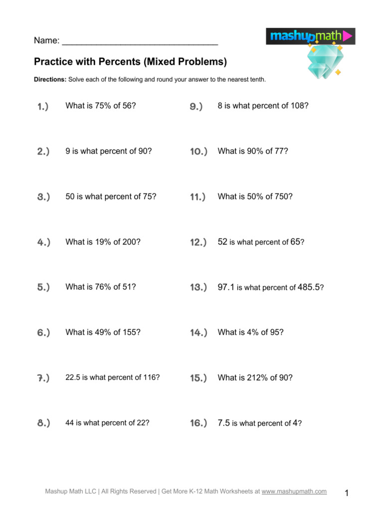 Percent Practice Quiz | PDF