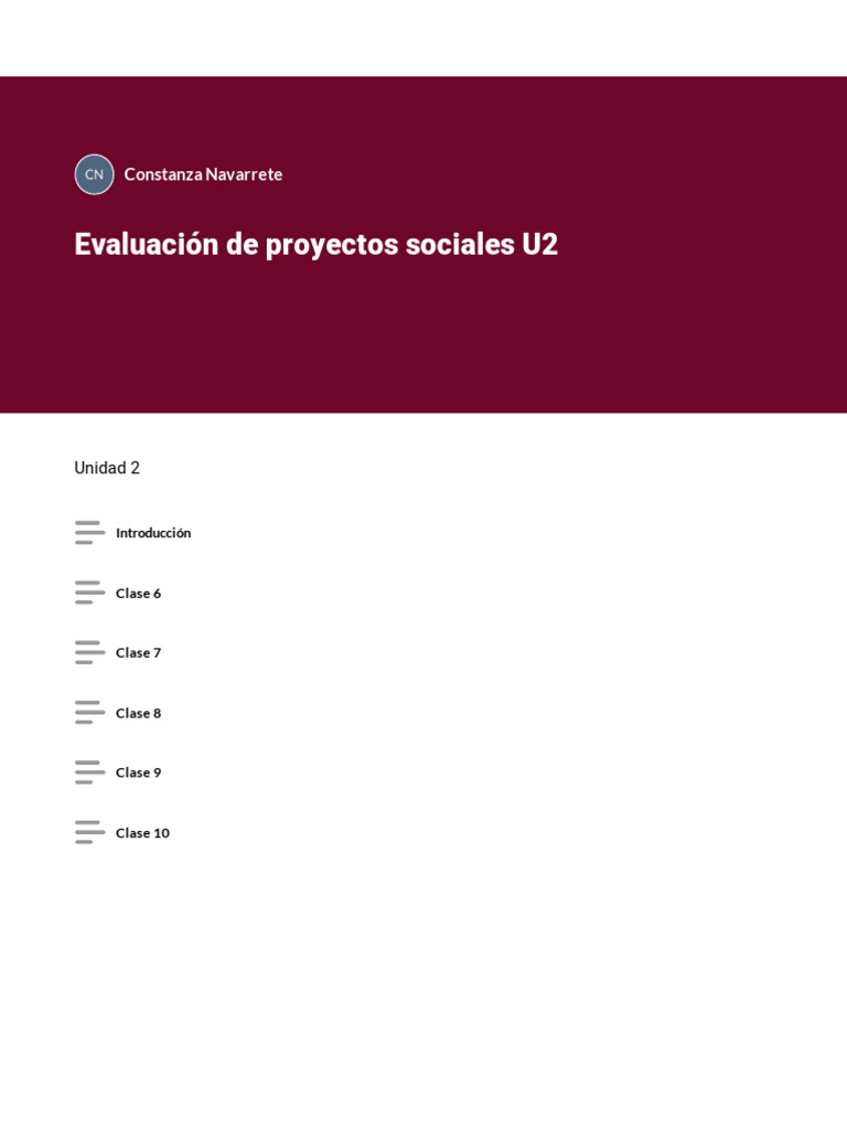 Evaluacion de Proyectos Sociales U 2 | PDF | Análisis FODA | Evaluación