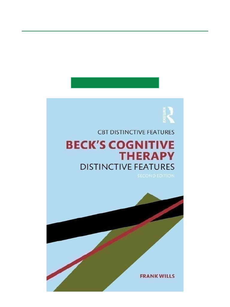 Beck's Cognitive Therapy Distinctive Features - 2nd Edition Google ...