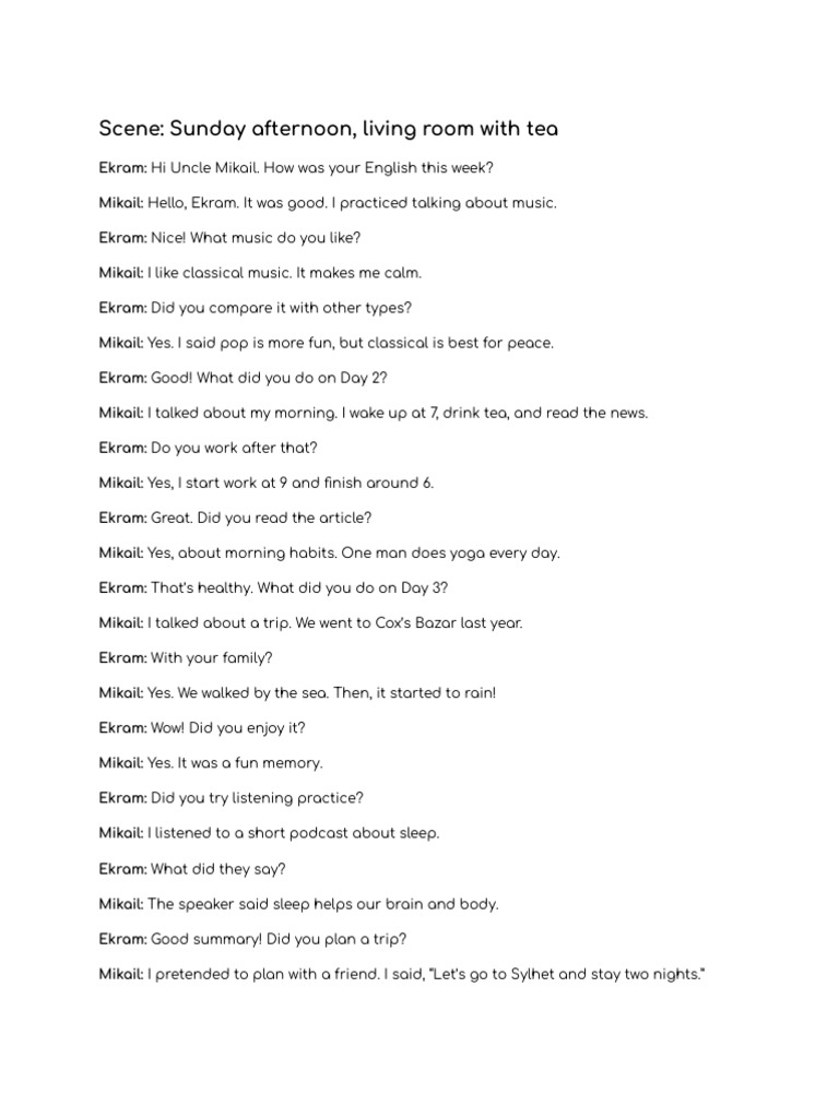 Daily English Speaking Practice | PDF