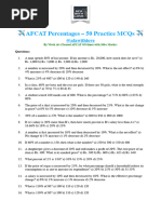 Percentages-CAT-Previous Year Questions | PDF
