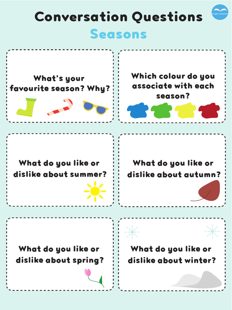 Seasons Conversation Questions | PDF
