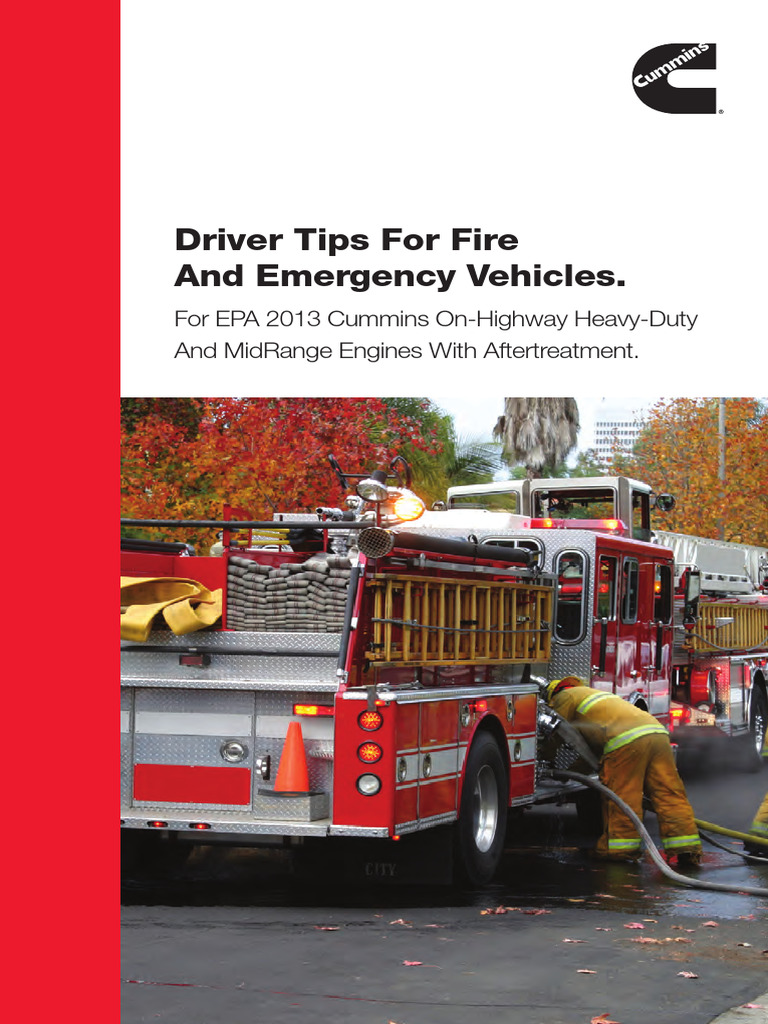 Cummins Fire Vehicle Driver Tips Guide | PDF | Vehicles | Vehicle ...