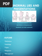 Unstable Lie in Pregnancy Explained | PDF | Fetus | Childbirth
